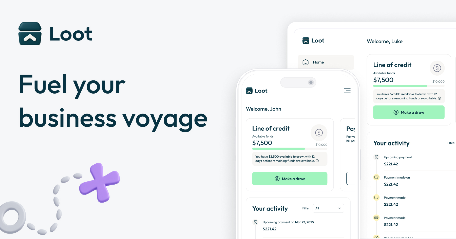 Loot | Fast, Flexible Line of Credit for Small Businesses